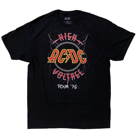 AC/DC | Shirts | Acdc Mens Officially Licensed High Voltage Tour 76 ...